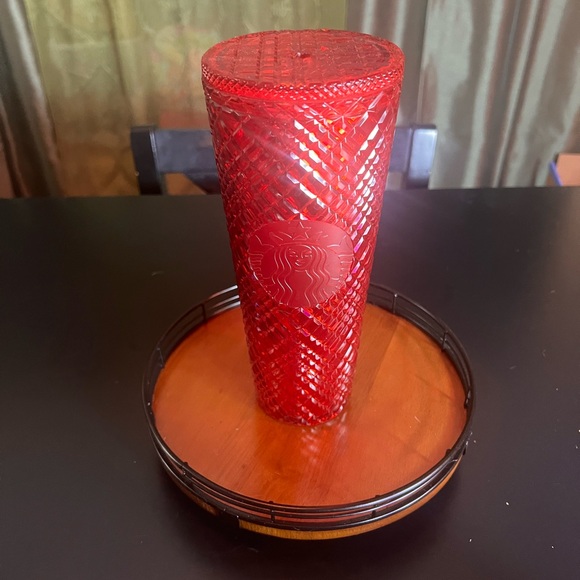 Starbucks | Dining | Starbucks Nwt 22 Holiday Red Jeweled 24oz Tumbler ...